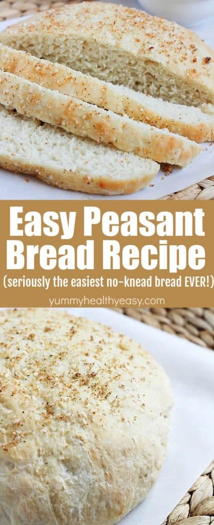 Easy Peasant Bread Recipe - Yummy Healthy Easy