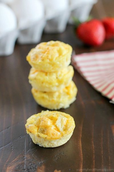 Mini Egg Cups - A Healthy Make-Ahead Breakfast - Yummy Healthy Easy