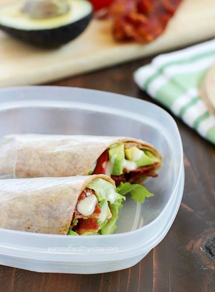Best Ever BLTA Wrap - Yummy Healthy Easy