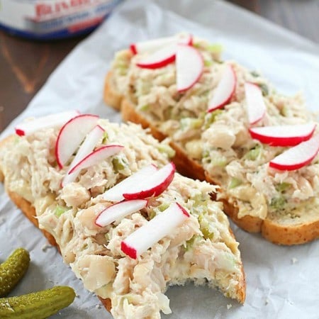 Mediterranean Hummus Tuna Sandwich Recipe - Yummy Healthy Easy