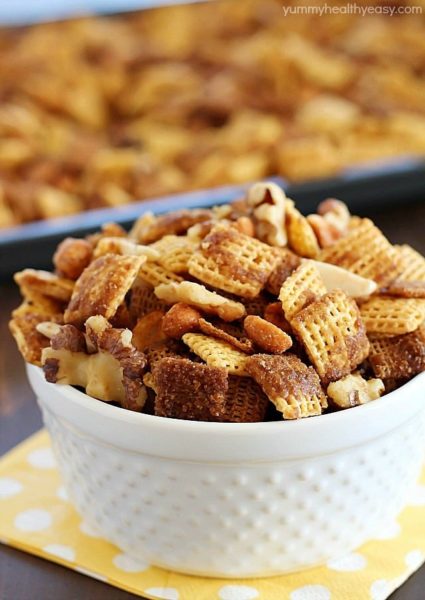 Maple Nut Party Mix - Yummy Healthy Easy