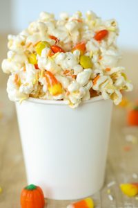 Easy Marshmallow Candy Corn Popcorn Treat - Yummy Healthy Easy